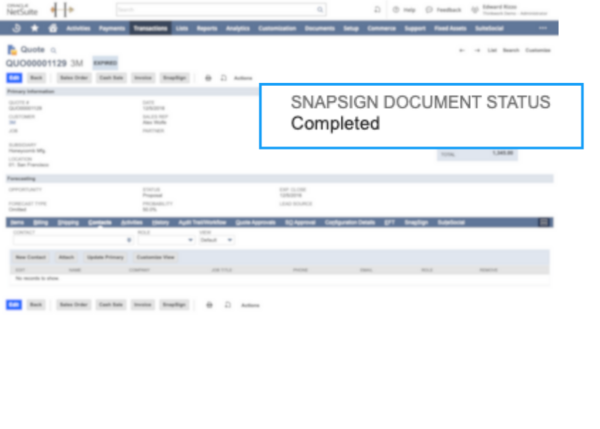 Electronic Signature for NetSuite