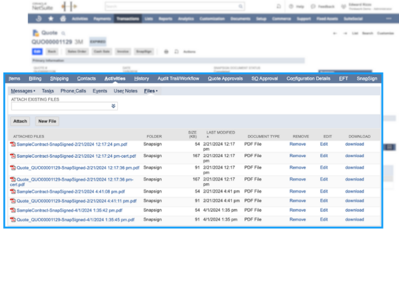 Electronic Signature for NetSuite